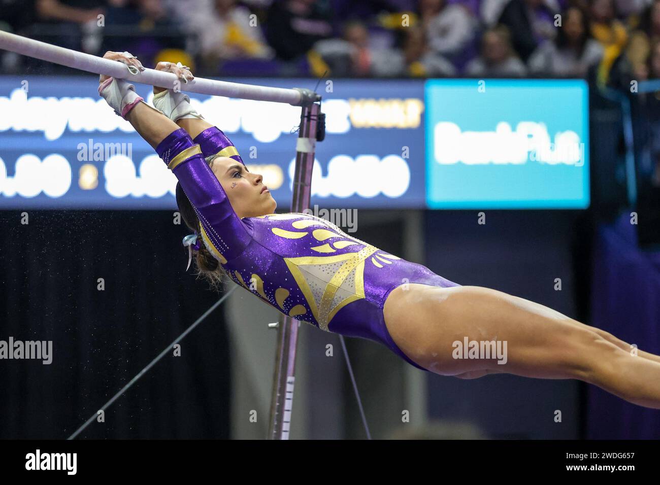 Baton Rouge, LA, USA. 19th Jan, 2024. LSU's Alexis Jeffrey competes on ...
