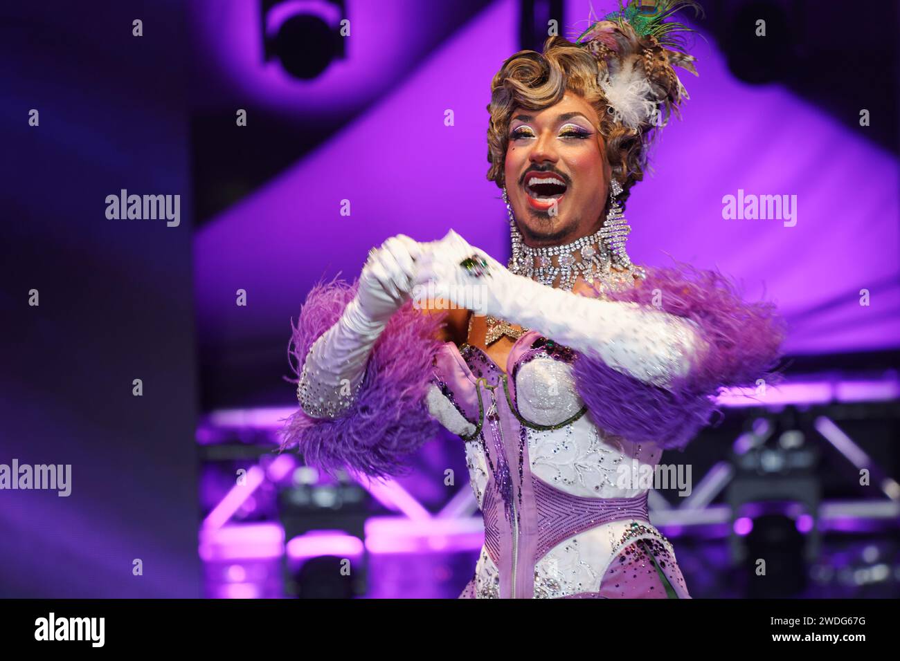 Drag queen performing on stage for a show in Montreal,Quebec,Canada ...
