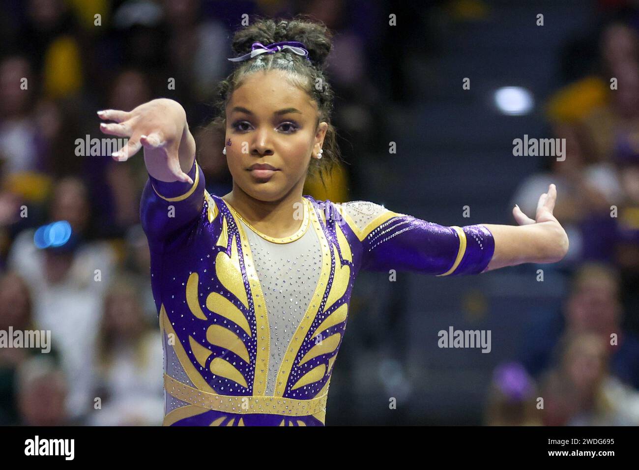 Baton Rouge, LA, USA. 19th Jan, 2024. LSU's Konnor McClain competes on ...