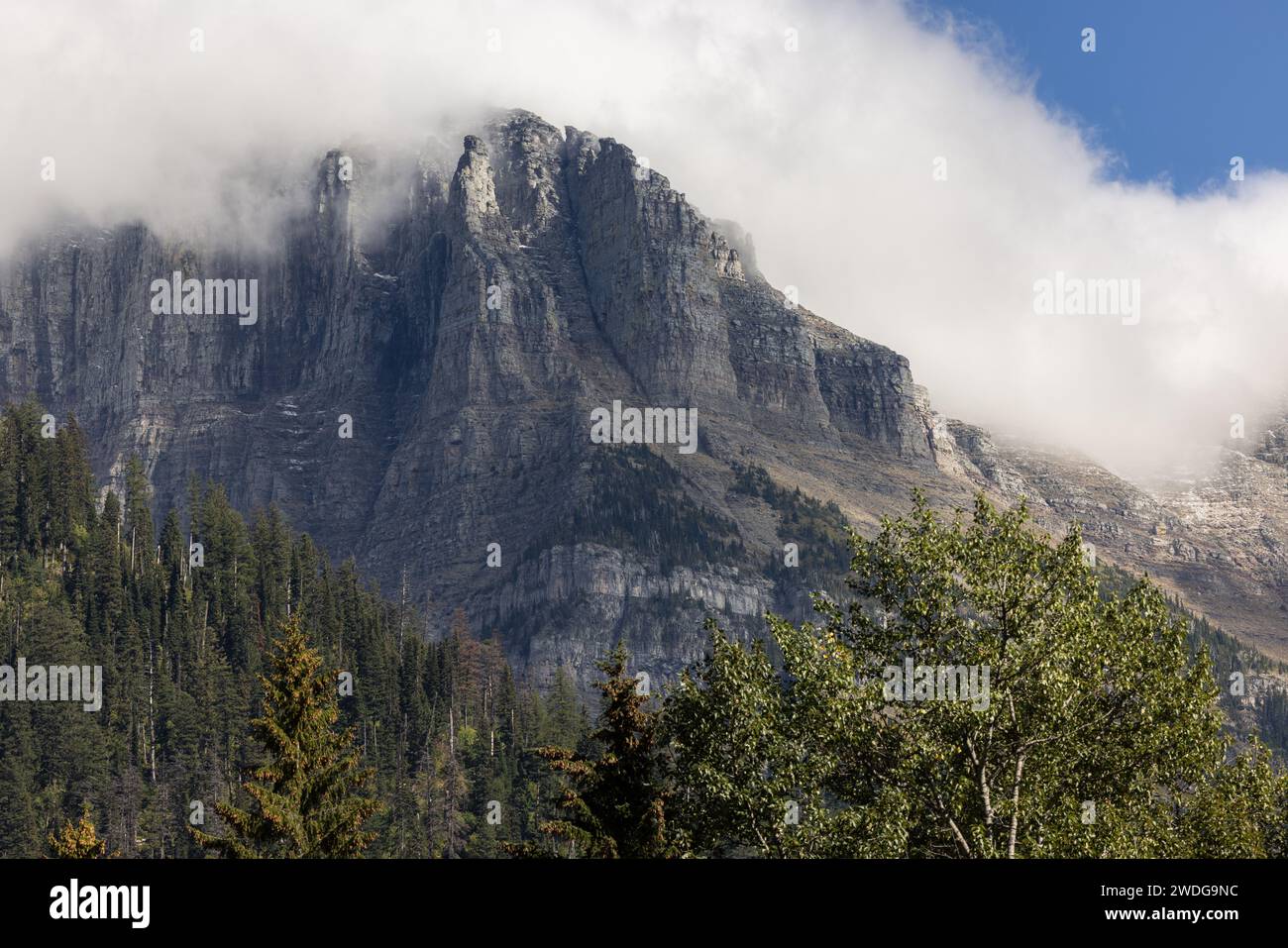 Beautiful jagged and steep mountains in Glacier National park Montana ...