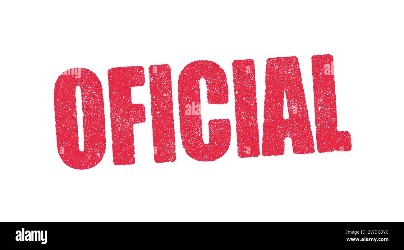 Vector illustration of the word Oficial (Official in Spanish language ...