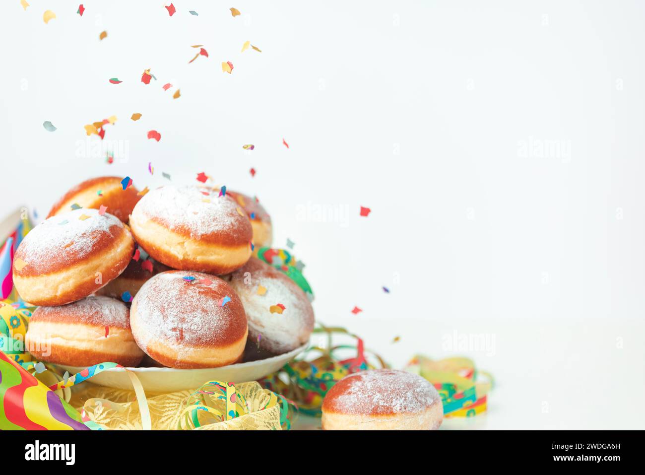 Flying confetti streamers hi-res stock photography and images - Alamy