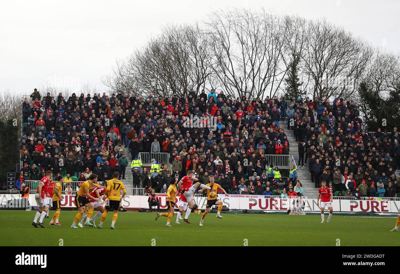 Newport, UK. 20th Jan, 2024. A general view at Rodney Parade as the ...