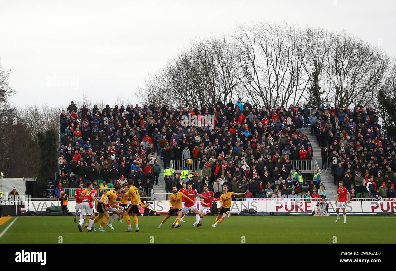 Newport, UK. 20th Jan, 2024. A general view at Rodney Parade as the ...