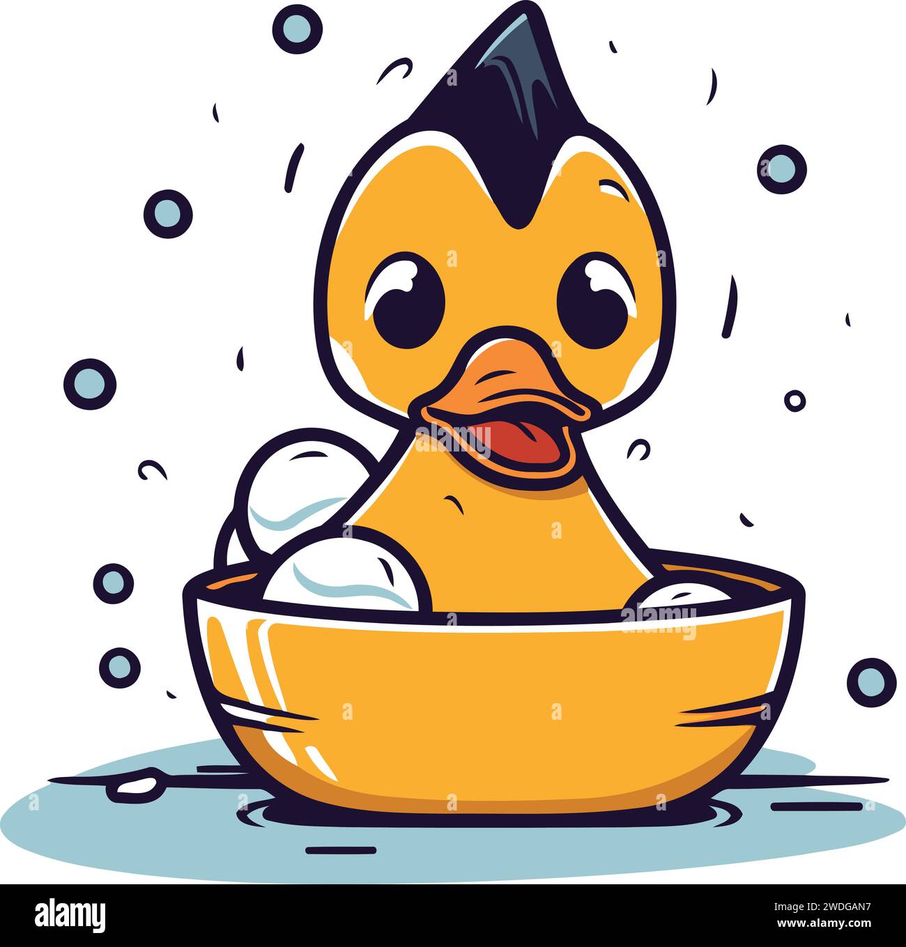 Bathing in a bird bath Stock Vector Images - Alamy