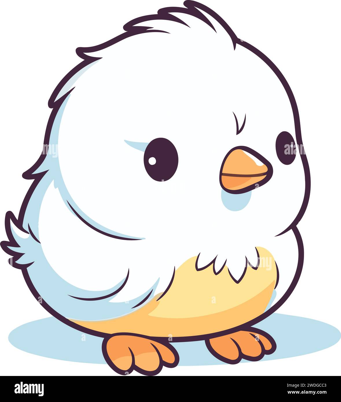 Illustration of a Cute Little Chicken on White Background Vector Stock ...