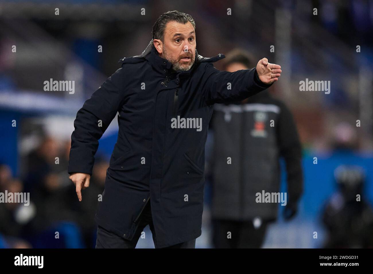 Cadiz CF head coach Sergio Gonzalez reacts during the LaLiga EA Sports ...