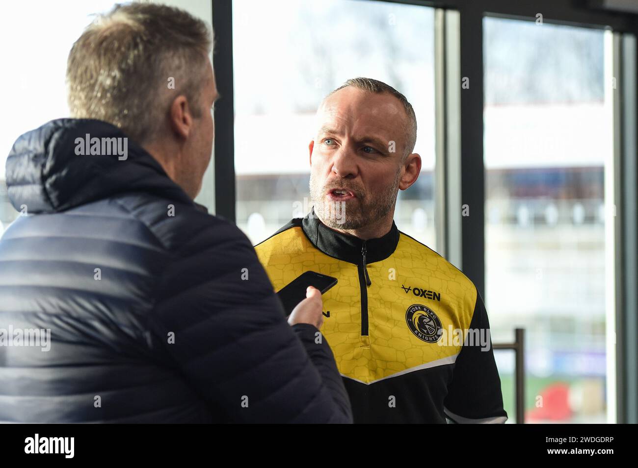 Wakefield, England - 19 January 2024 - Journalist John Davidson talks ...