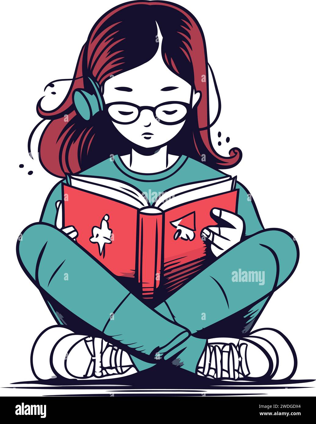 Teenage read Stock Vector Images - Alamy