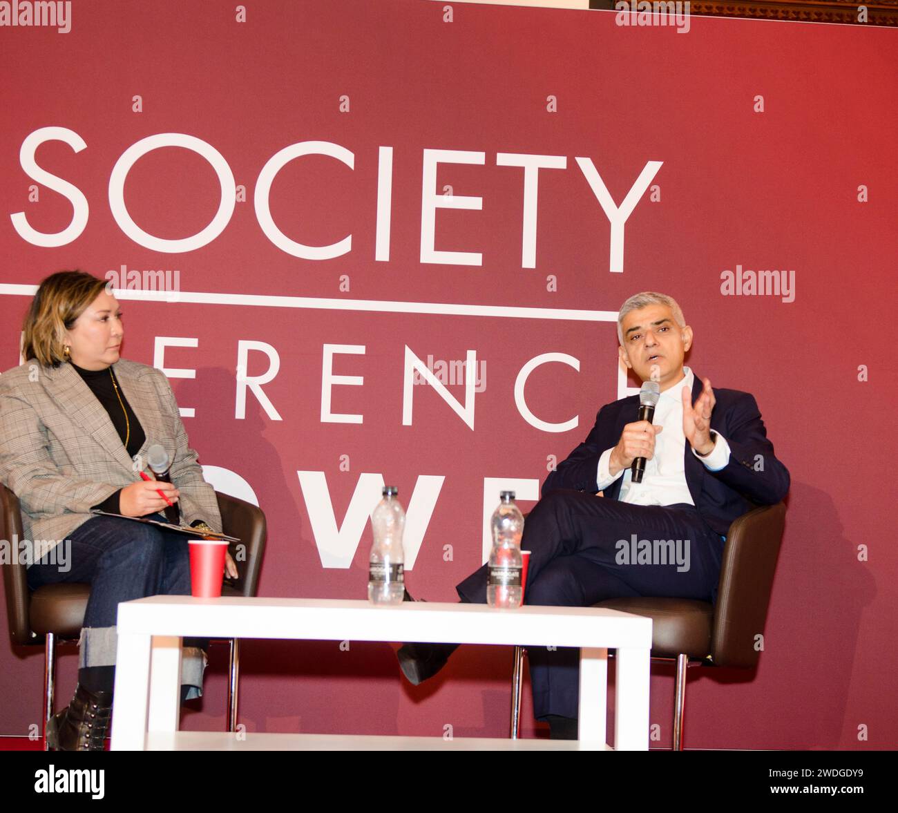London, UK. 20th Jan, 2024. Ayesha Hazarika, broadcaster, interviews ...
