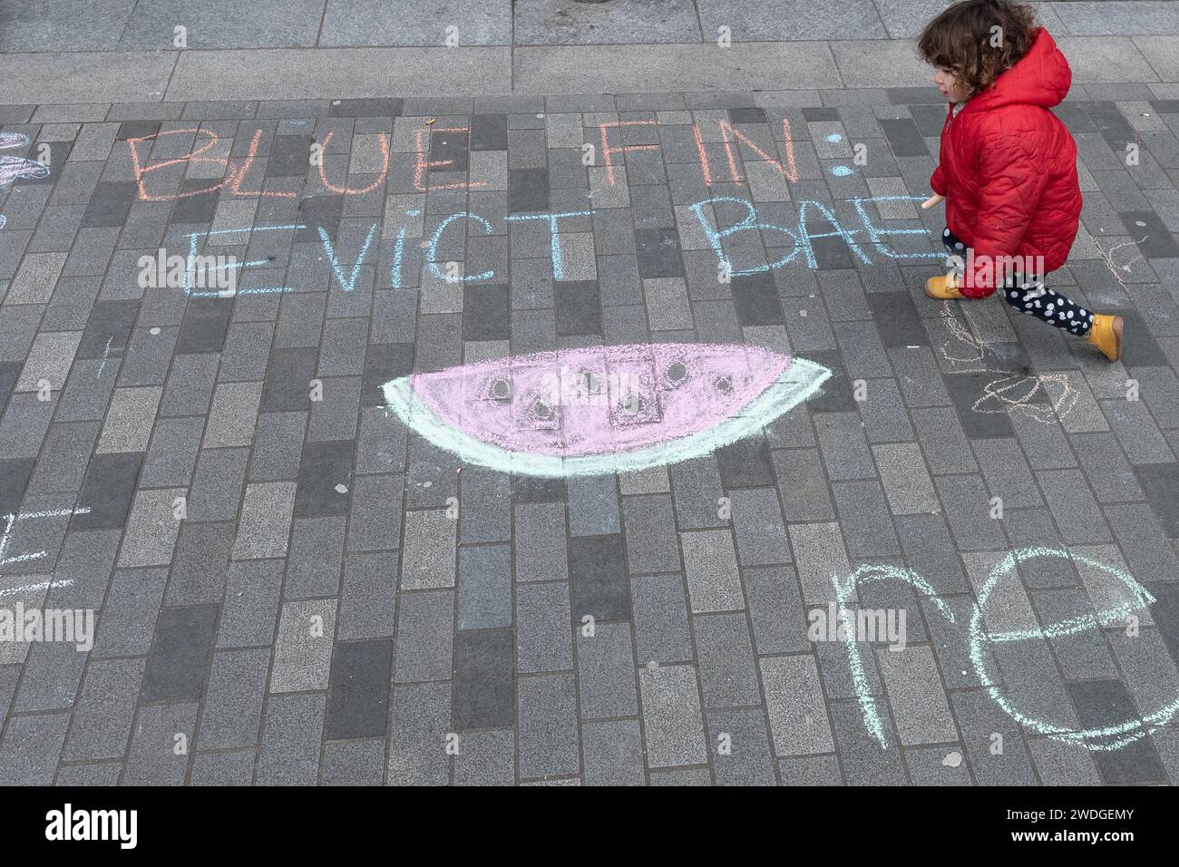 London, UK. 20 January, 2024. Palestine supporters stage a protest ...