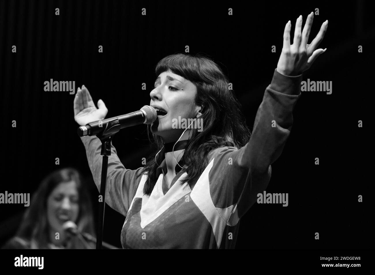 the singer Maria de Juan during a performance at Inverfest 2024, at the ...