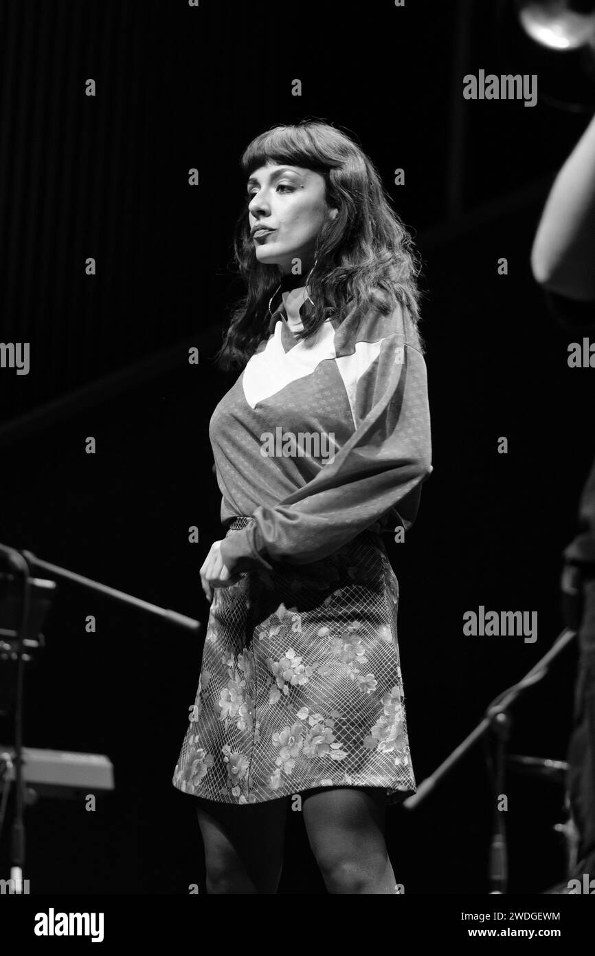 the singer Maria de Juan during a performance at Inverfest 2024, at the ...