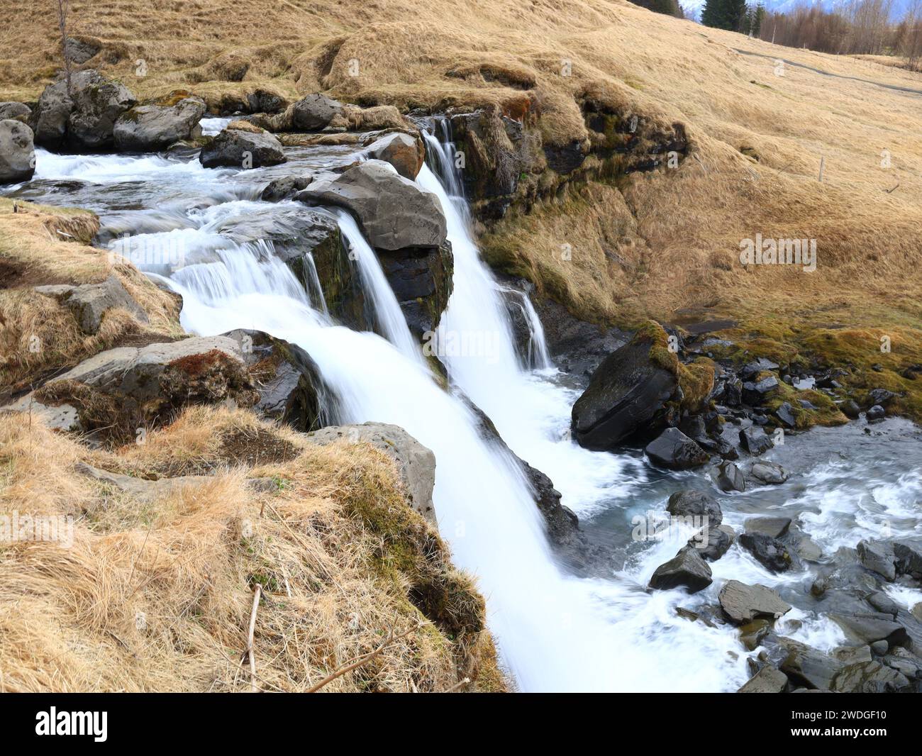 Gluggafoss is a waterfall in southern Iceland, specifically in the ...