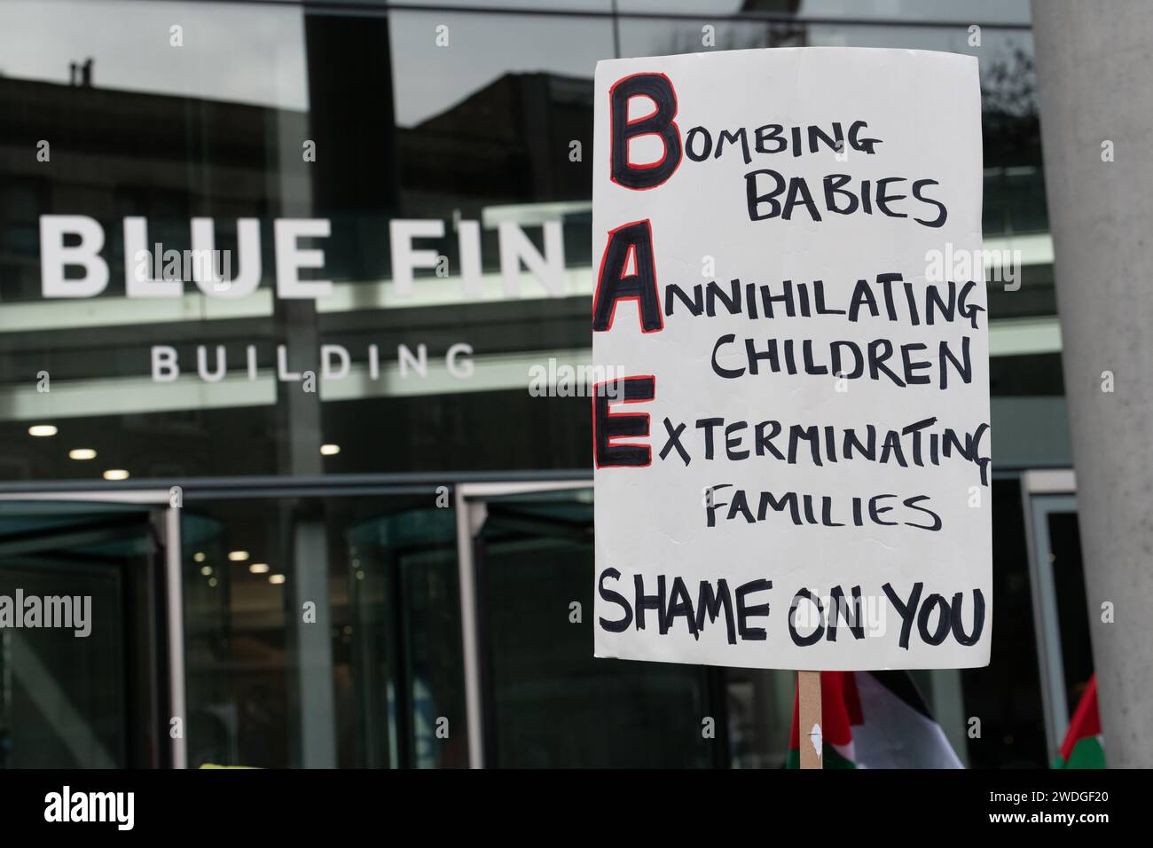 London, UK. 20 January, 2024. Palestine supporters stage a protest ...