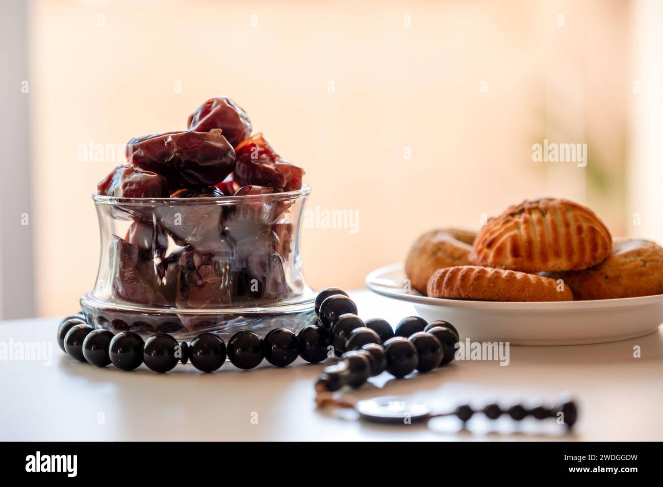 Variety of semolina maamoul cookies displayed with crescent ,star and ...