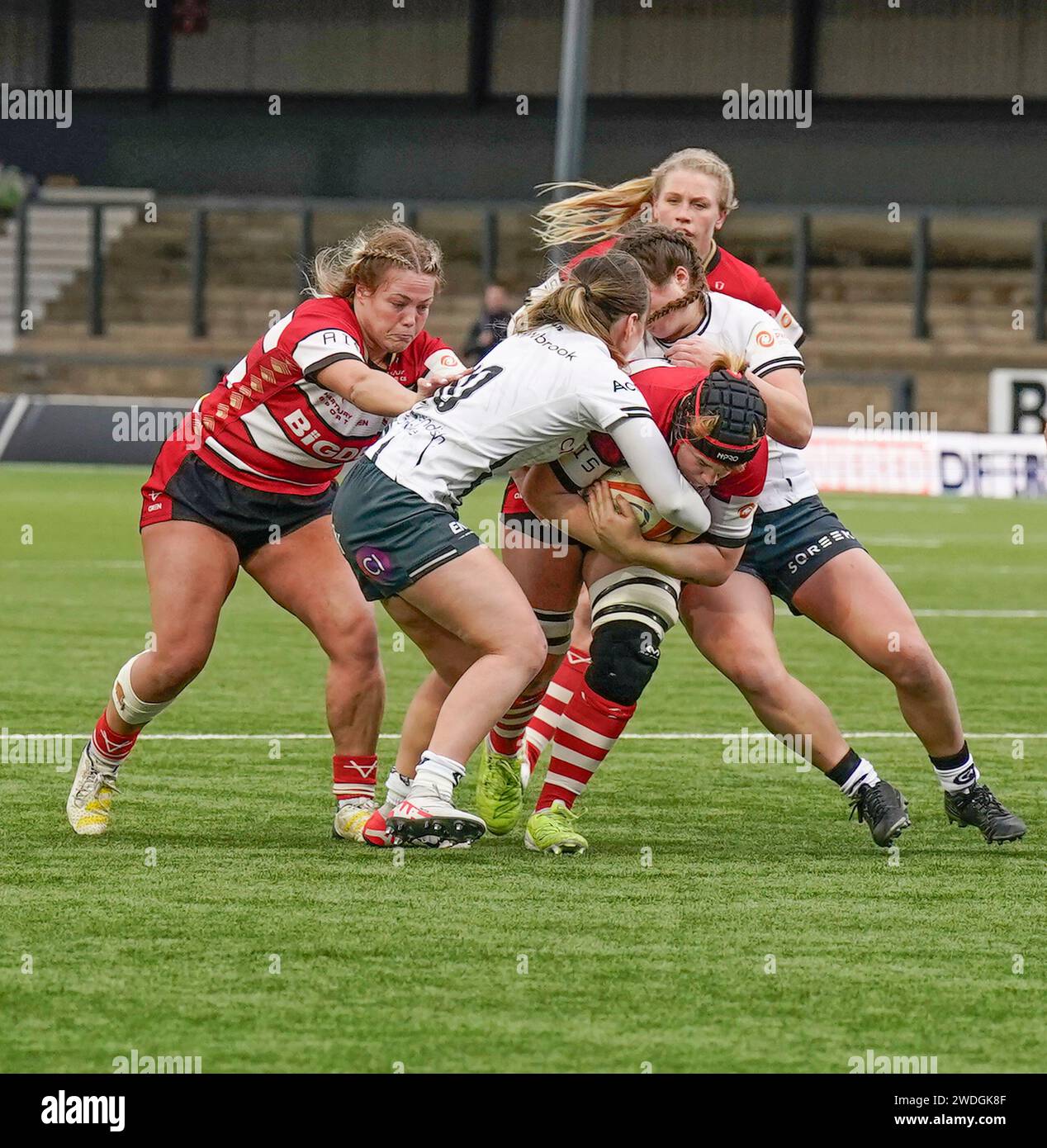 Gloucester,UK, 20 Jan 2024 Bethan Lewis (Gloucester) with ball in ...
