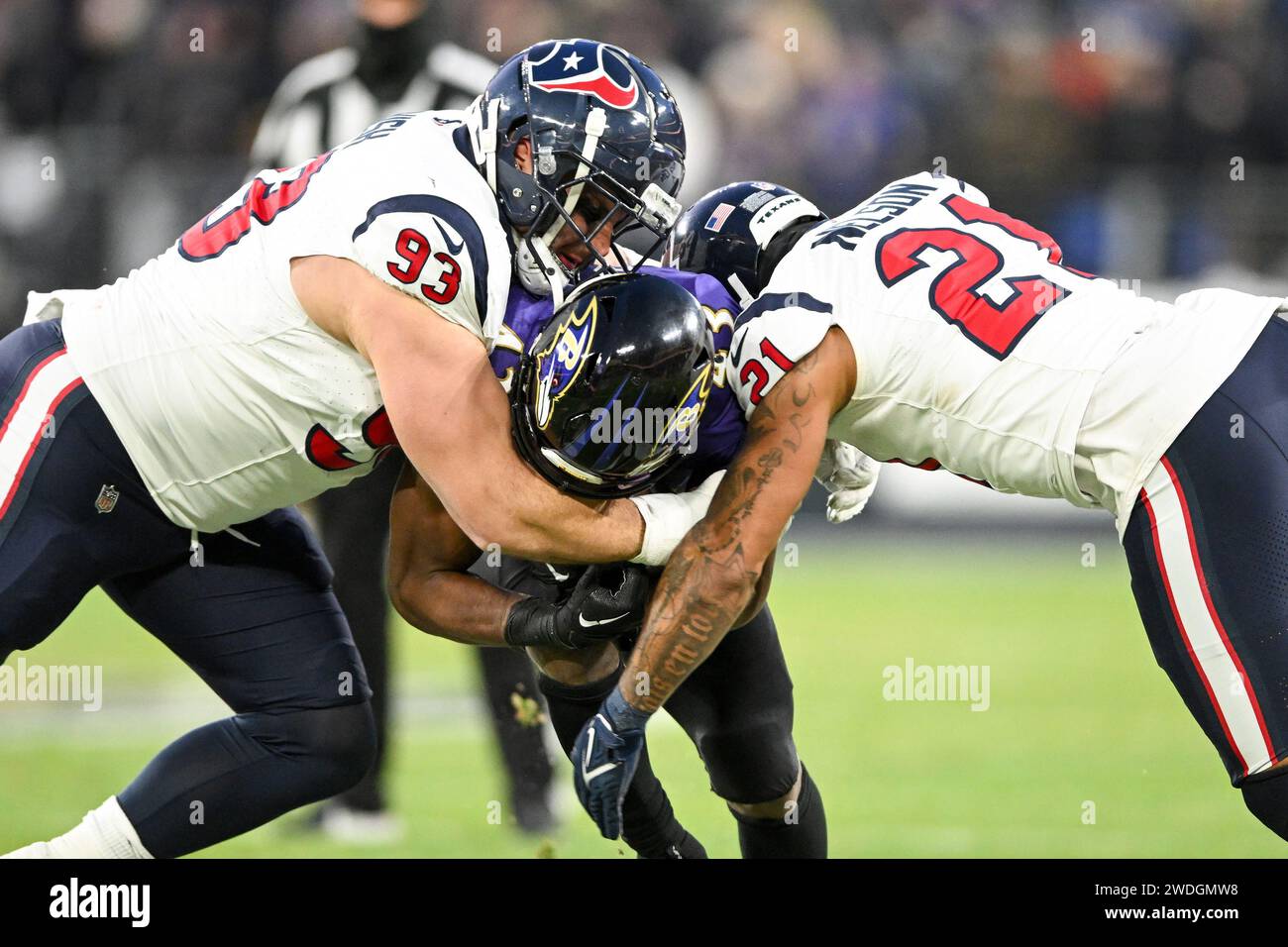 Baltimore, United States. 20th Jan, 2024. Baltimore Ravens running back ...