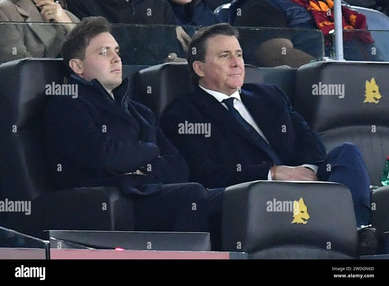 Rome, Lazio. 20th Jan, 2024. Ryan and Dan Friedkin during the Serie A ...