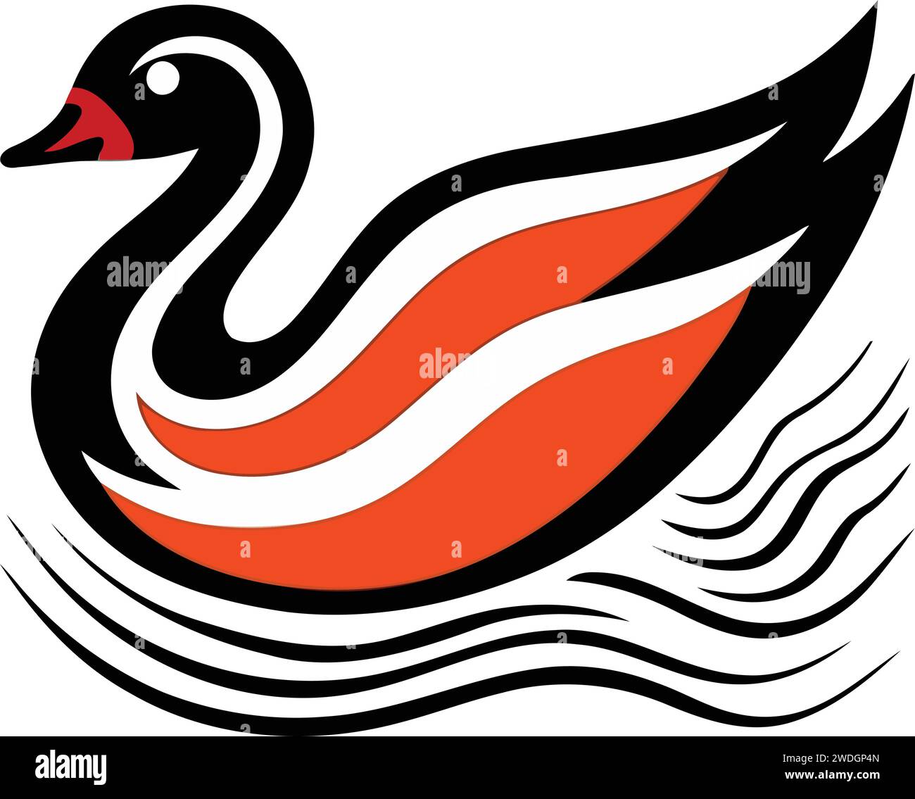 swan logo on a white background. vector illustration. eps Stock Vector ...
