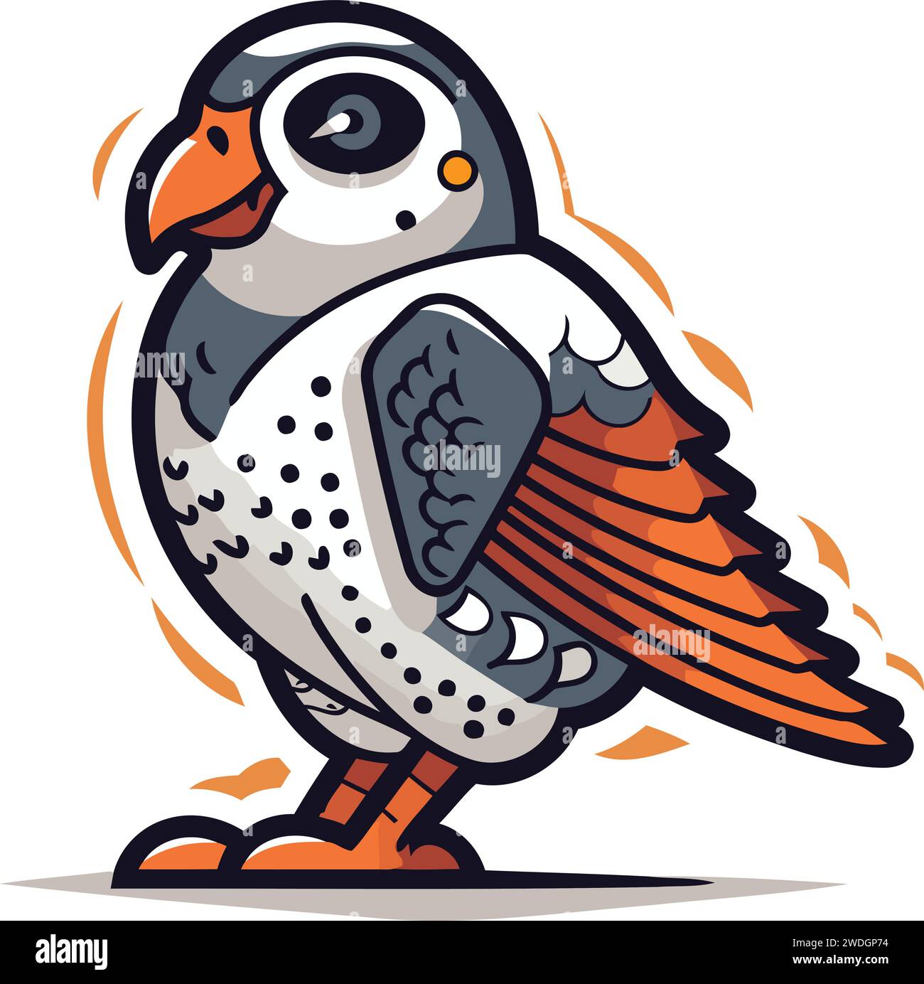 Vector illustration of a cute pheasant. Isolated on white background ...