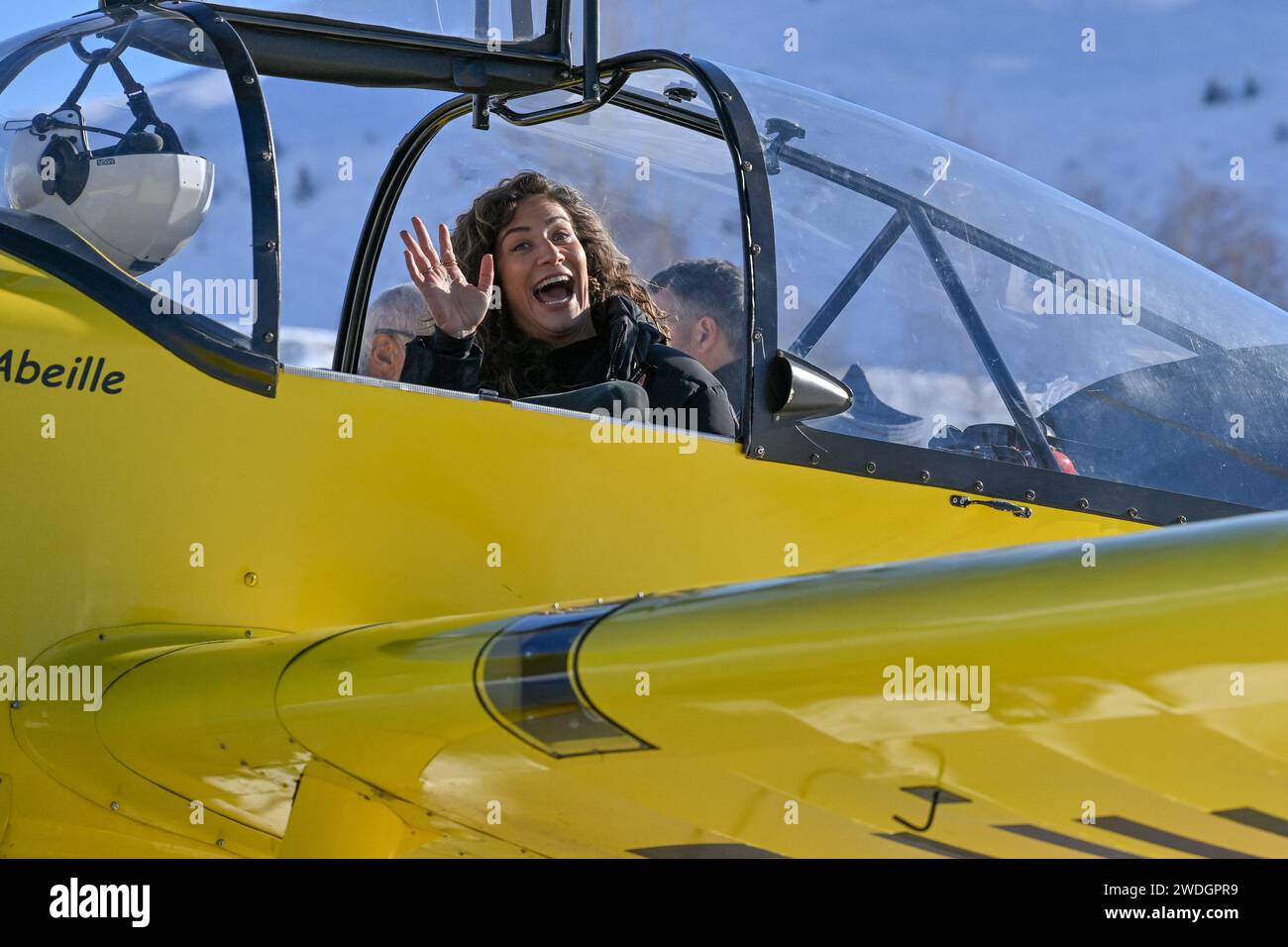 Alpe d Huez, France. 20 January, 2024. Manon Azem attending a photocall ...