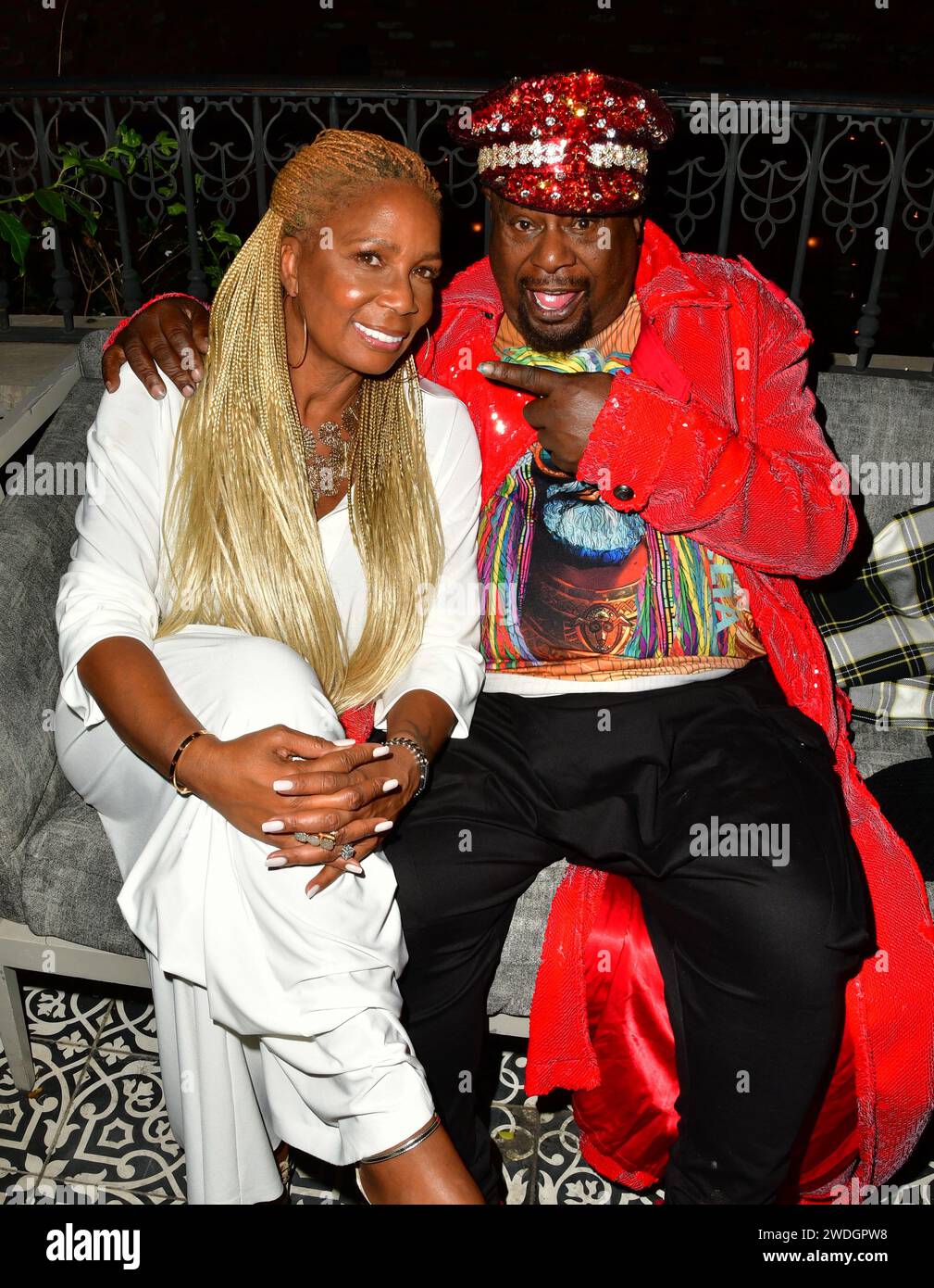 Hollywood, Ca. 19th Jan, 2024. George Clinton, Vivian Scott Chew attend ...