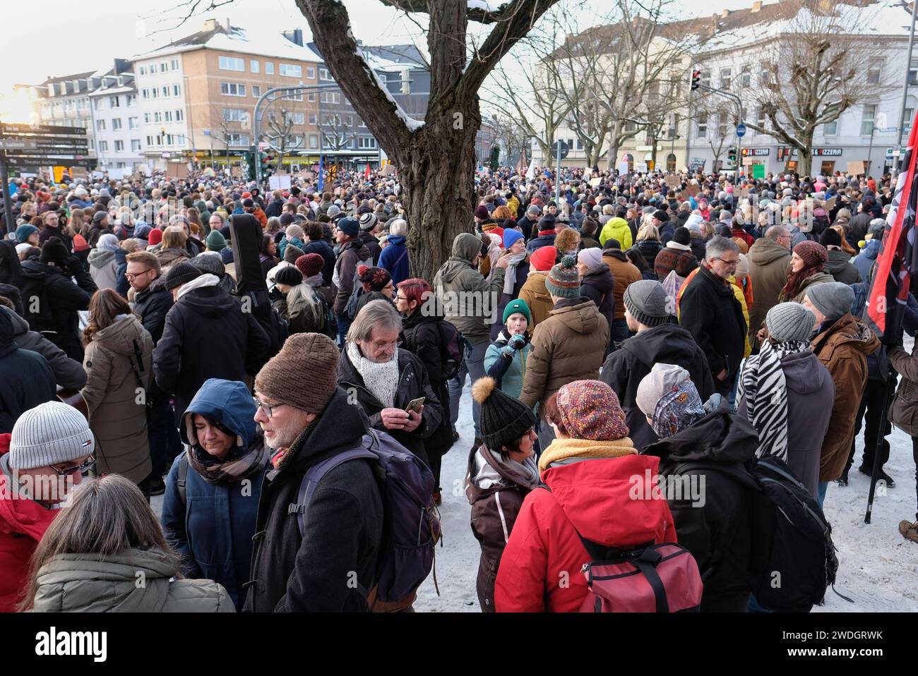 Aachen, 20.01.2024: Demonstration gegen die AFD mit mehreren tausend ...