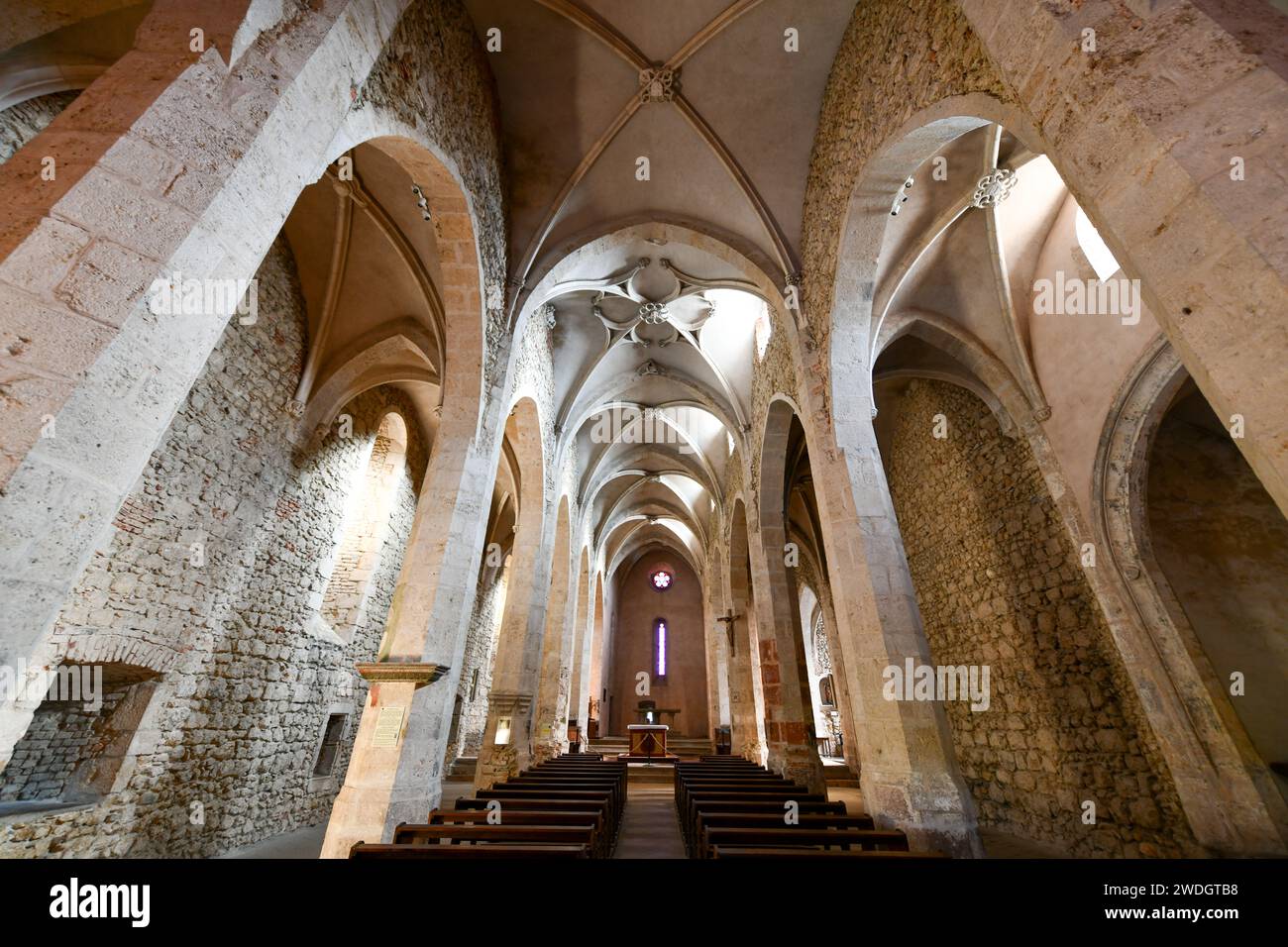 Perouges, France - Aug 22, 2022: The fortified church of Sainte-Marie ...