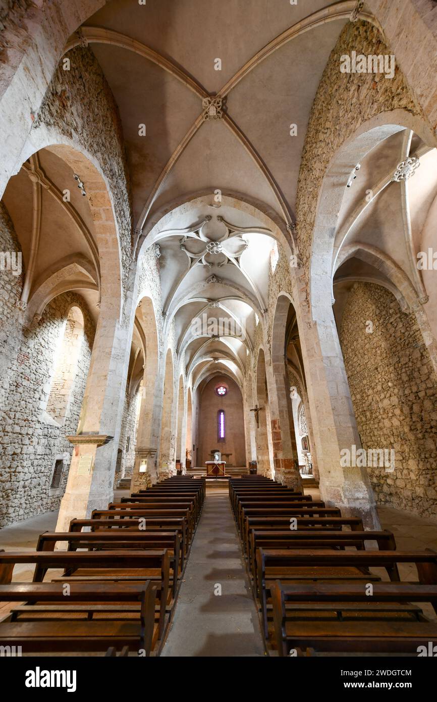 Perouges, France - Aug 22, 2022: The fortified church of Sainte-Marie ...