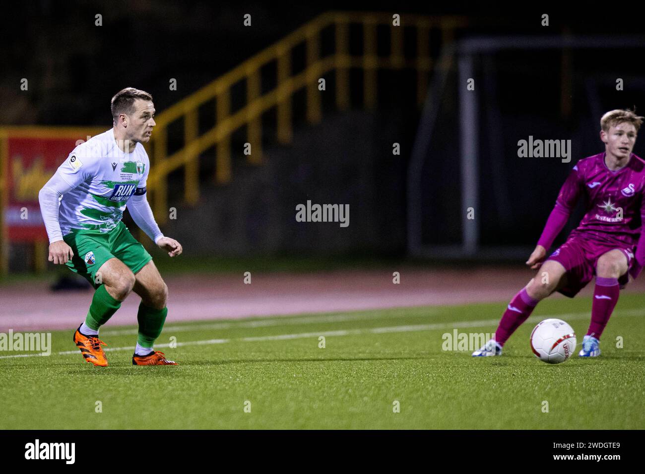 Barry, UK. 20th Jan, 2024. Chris Marriott of TNS in action. The New ...