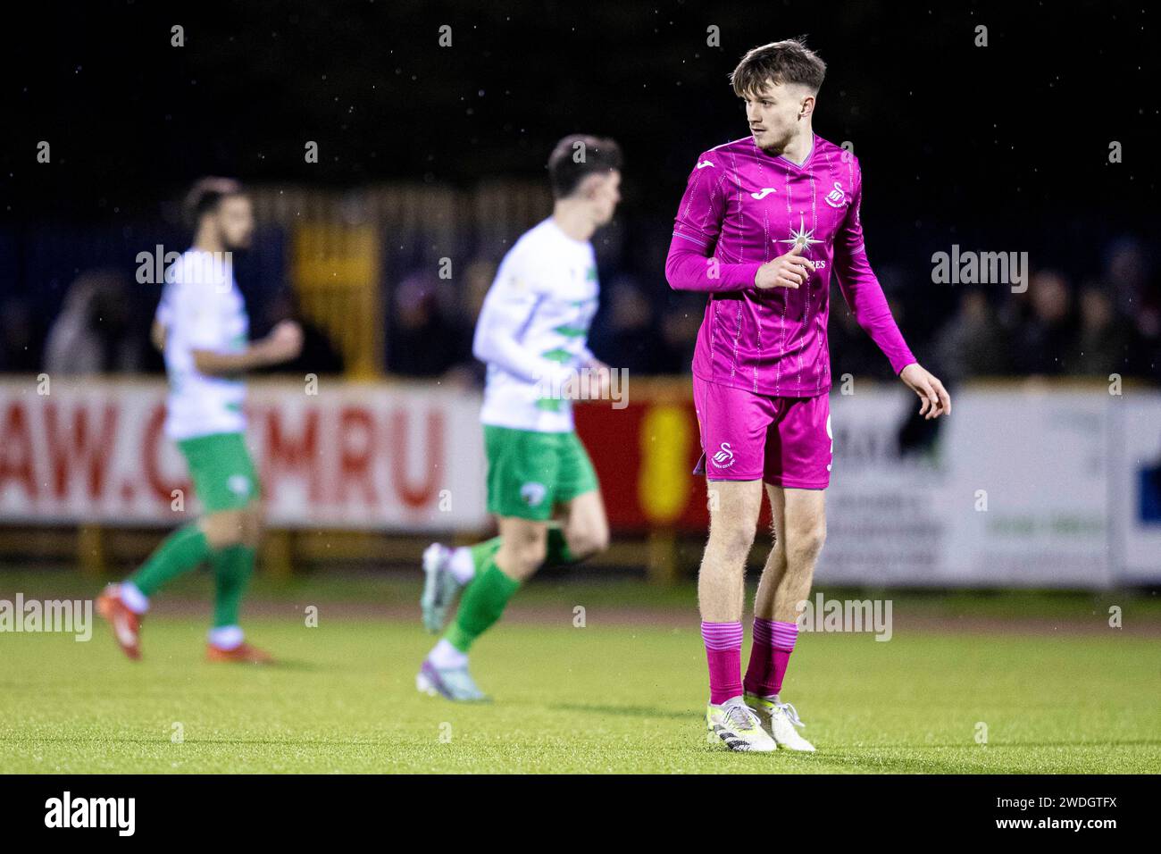 Barry, UK. 20th Jan, 2024. Ben Lloyd of Swansea City in action The New ...