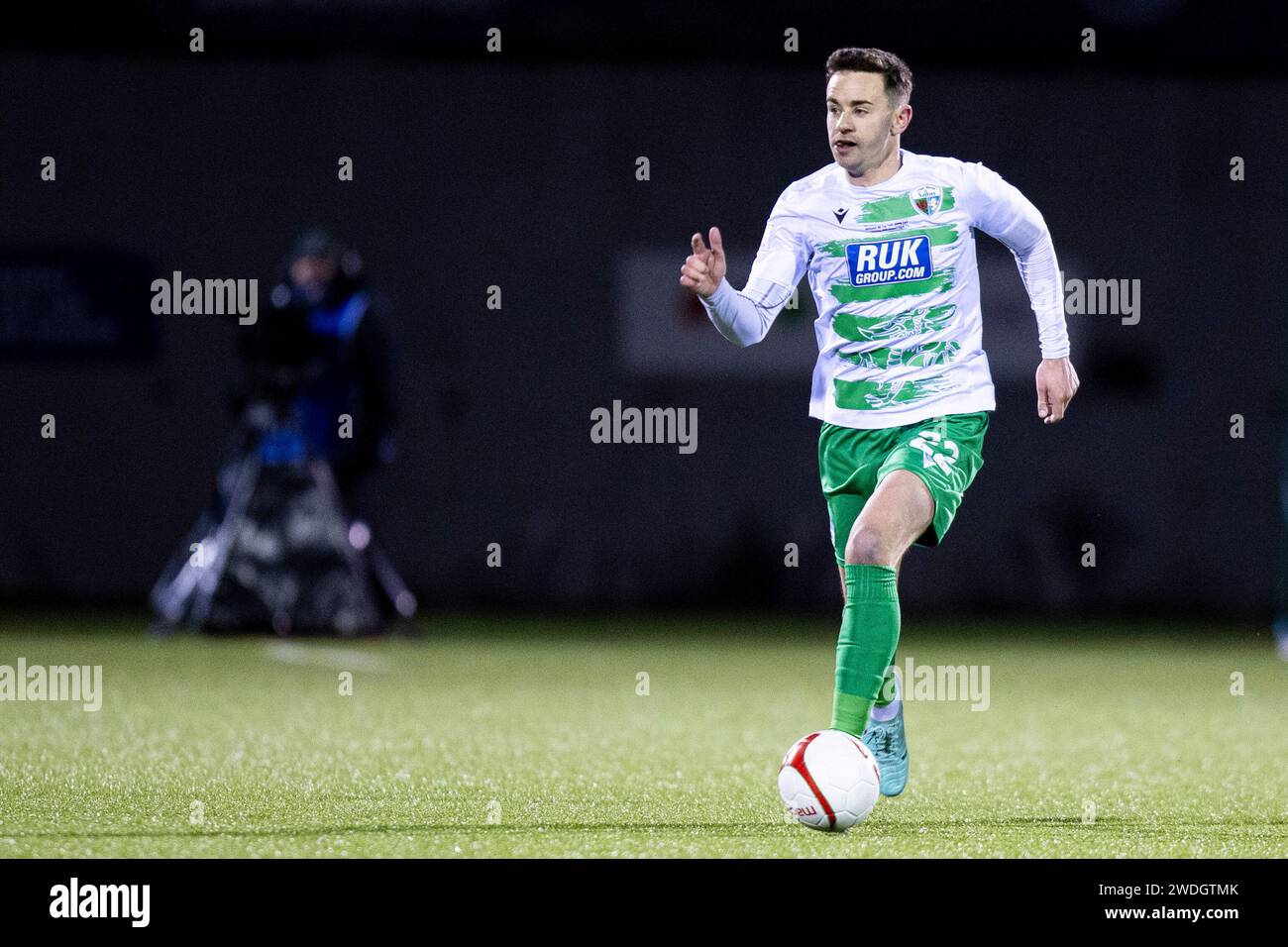 Barry, UK. 20th Jan, 2024. Danny Davies of TNS in action. The New ...
