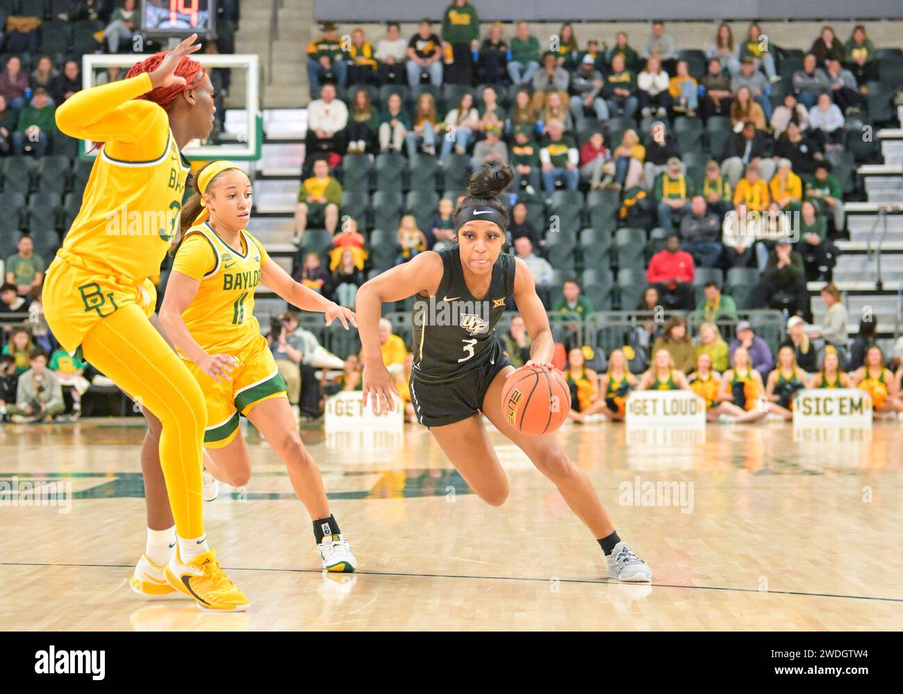 January 20 2024: UCF Knights guard Kaitlin Peterson (3) drives with the ...