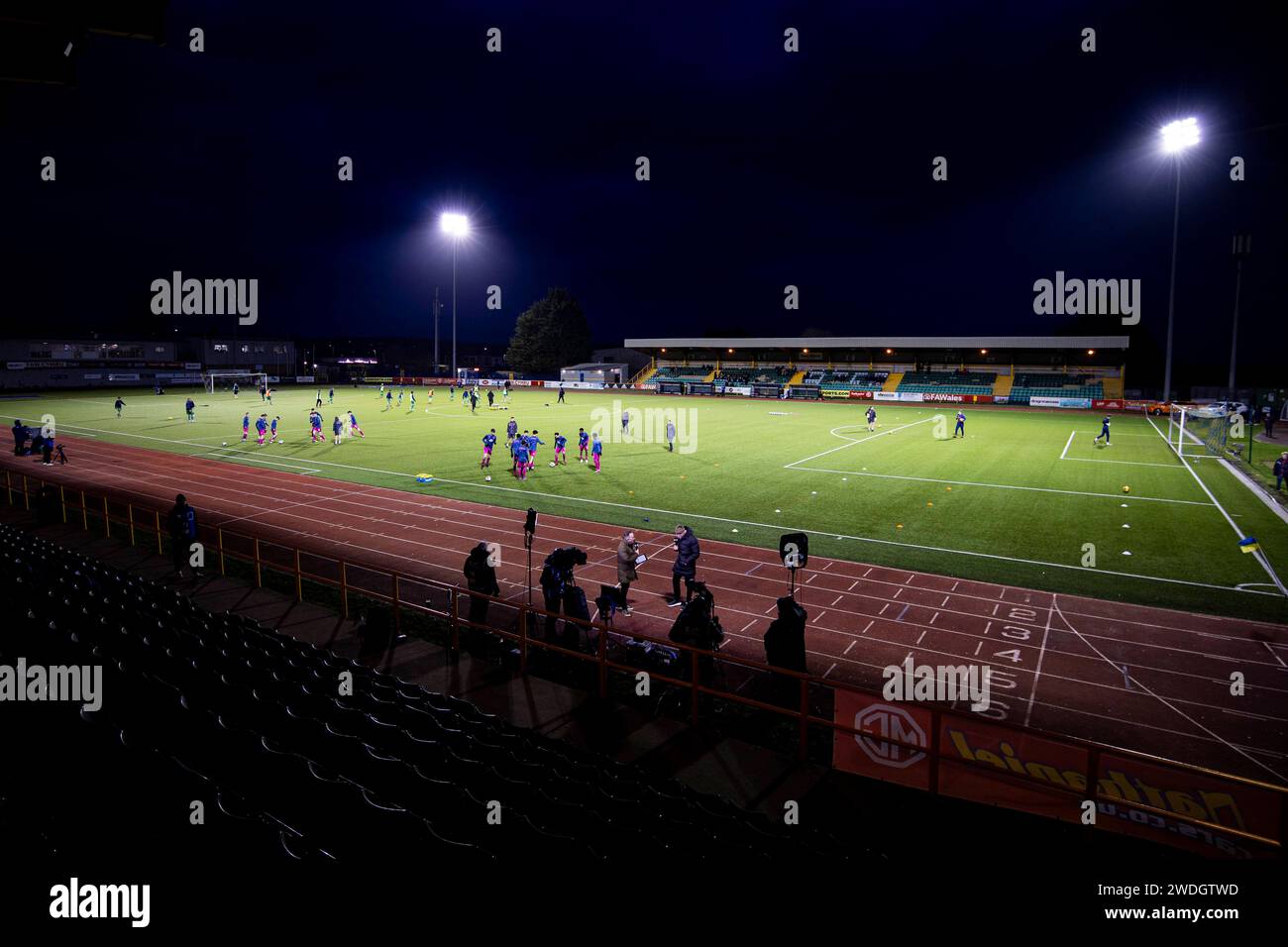 Barry, UK. 20th Jan, 2024. General View of Jenner Park during the warm ...