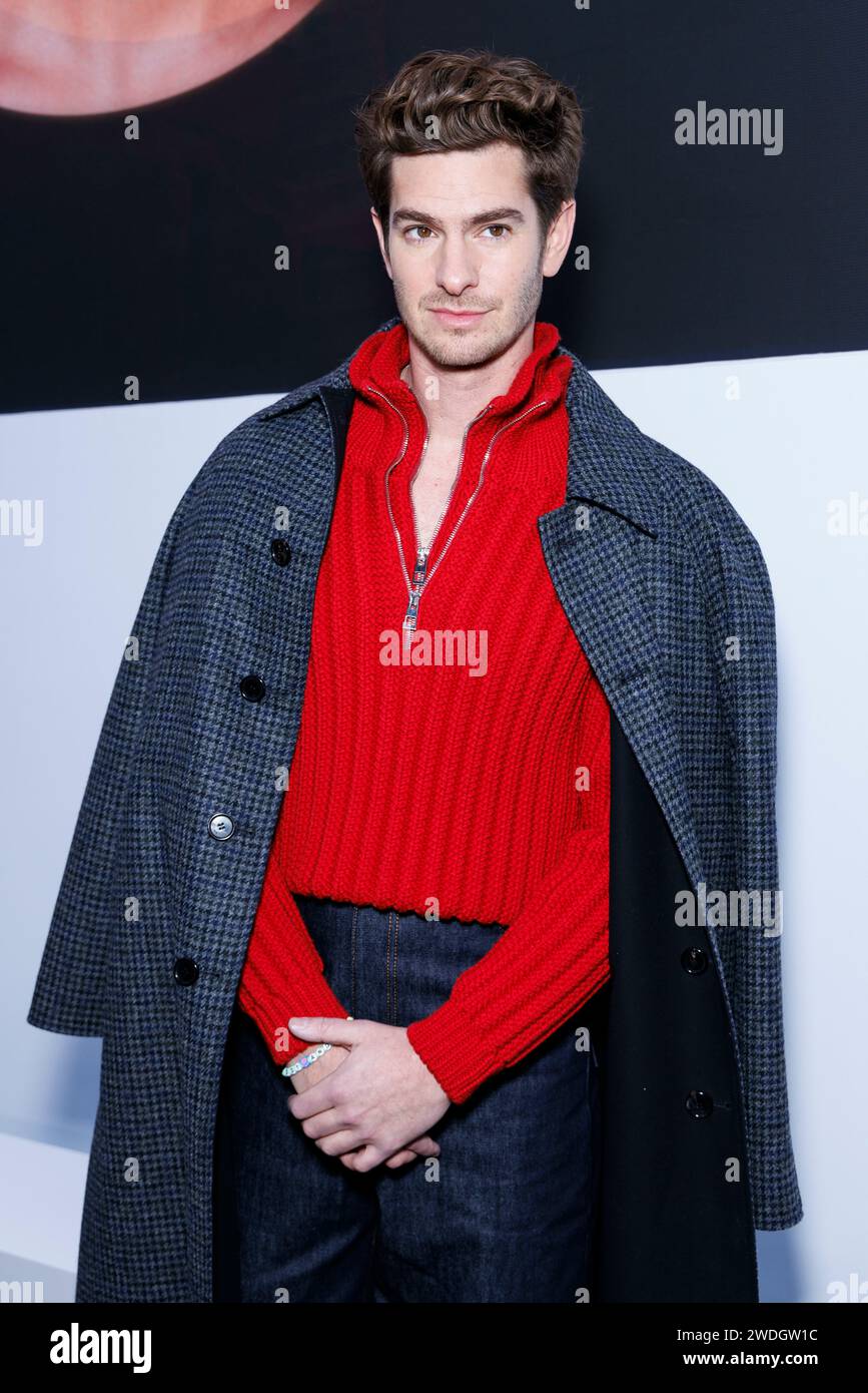 Paris, France. 20th Jan, 2024. Andrew Garfield attends LOEWE Fall ...