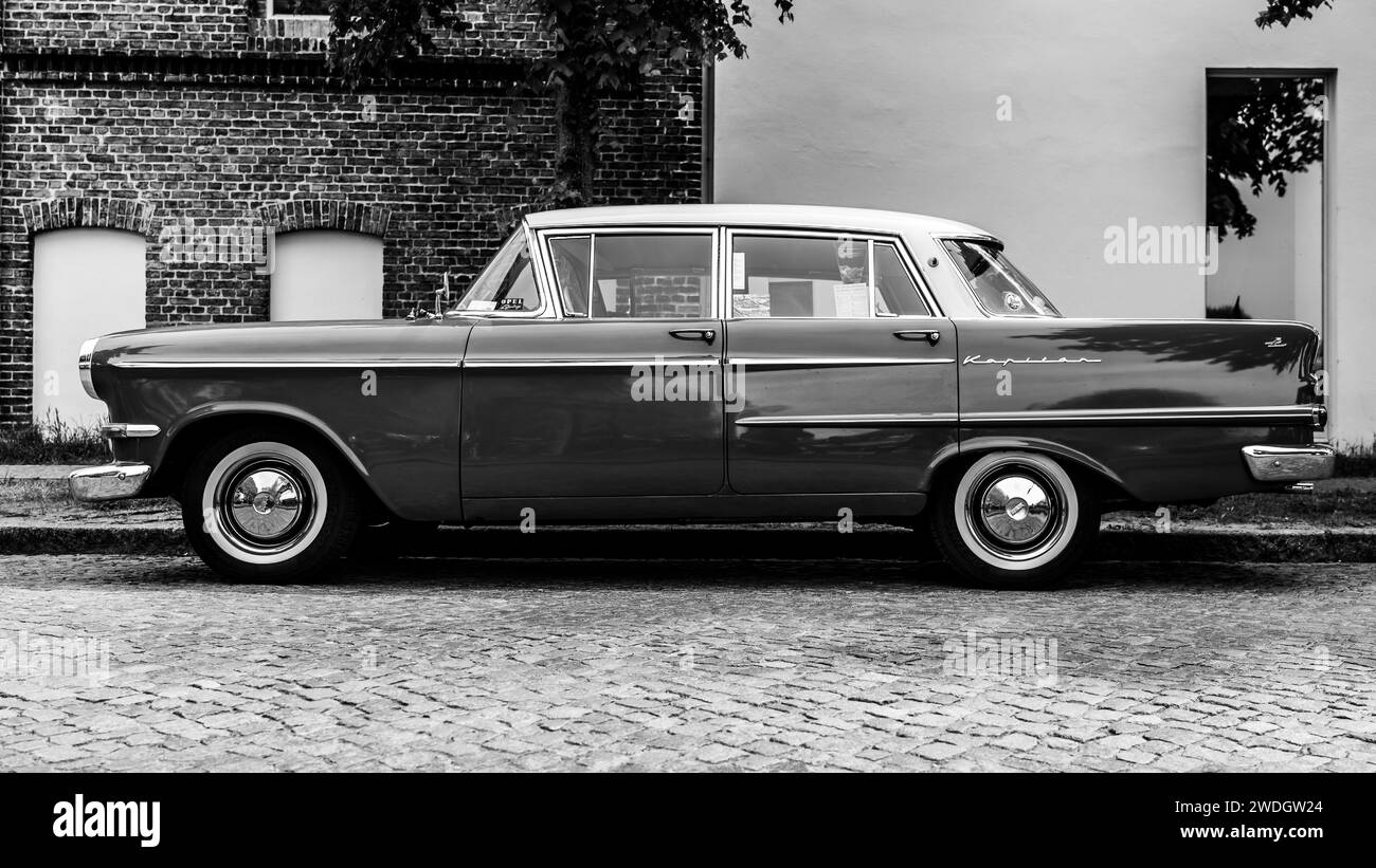 WERDER (HAVEL), GERMANY - MAY 20, 2023: Luxury car Opel Kapitan. Black ...