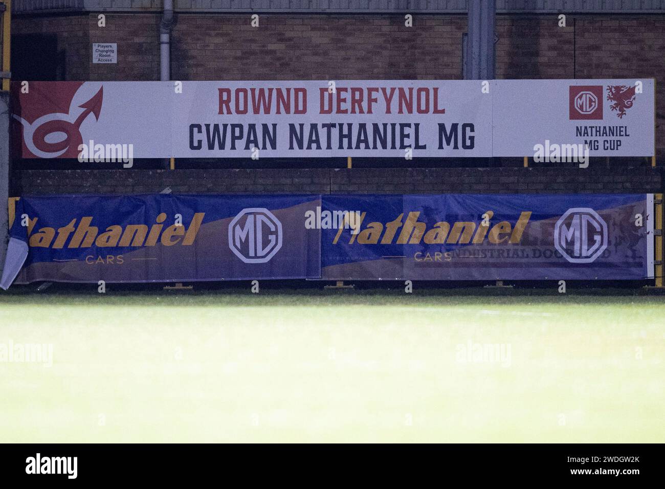 Barry, UK. 20th Jan, 2024. Nathaniel MG Branding. The New Saints v ...