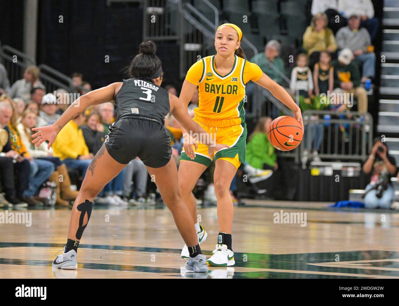 January 20 2024: Baylor Lady Bears guard Jada Walker (11) dribbles the ...