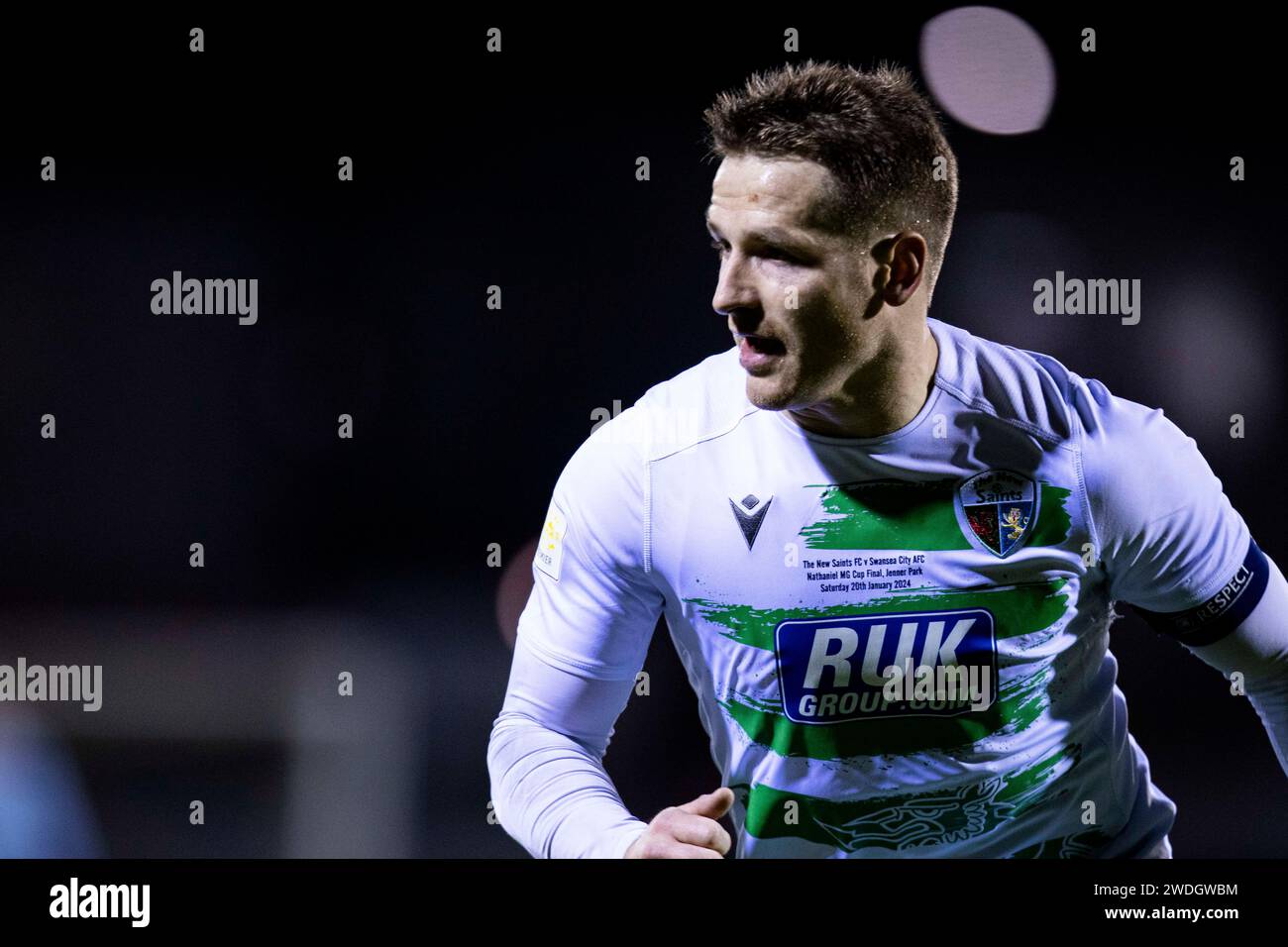 Barry, UK. 20th Jan, 2024. Chris Marriott of TNS in action. The New ...