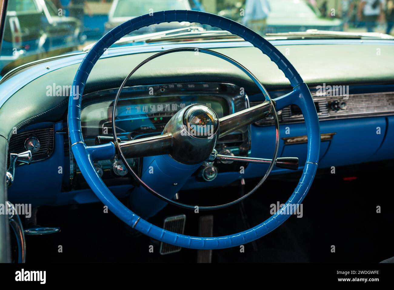 WERDER (HAVEL), GERMANY - MAY 20, 2023: The interior of luxury car ...