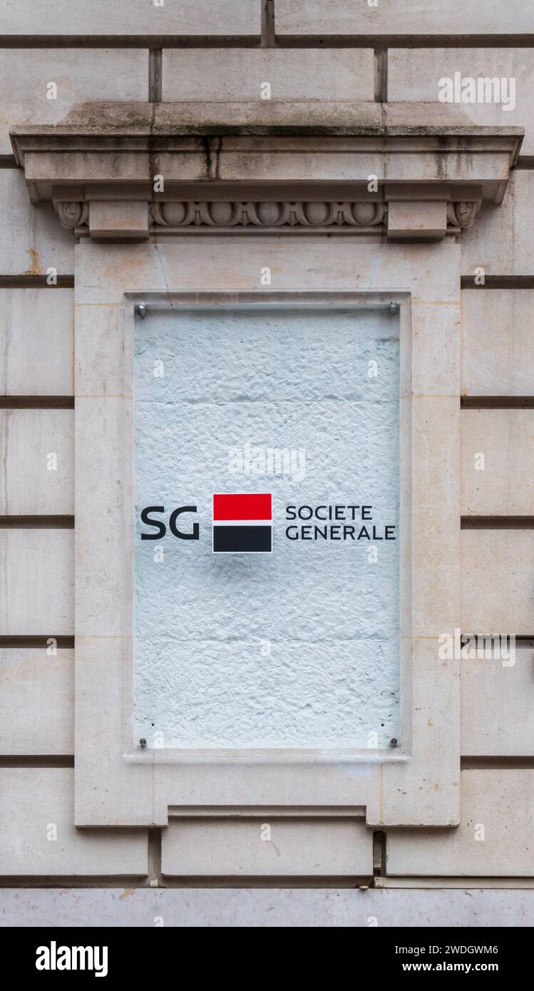 Paris, France - 01 13 2024 : the head office of the Société Générale ...