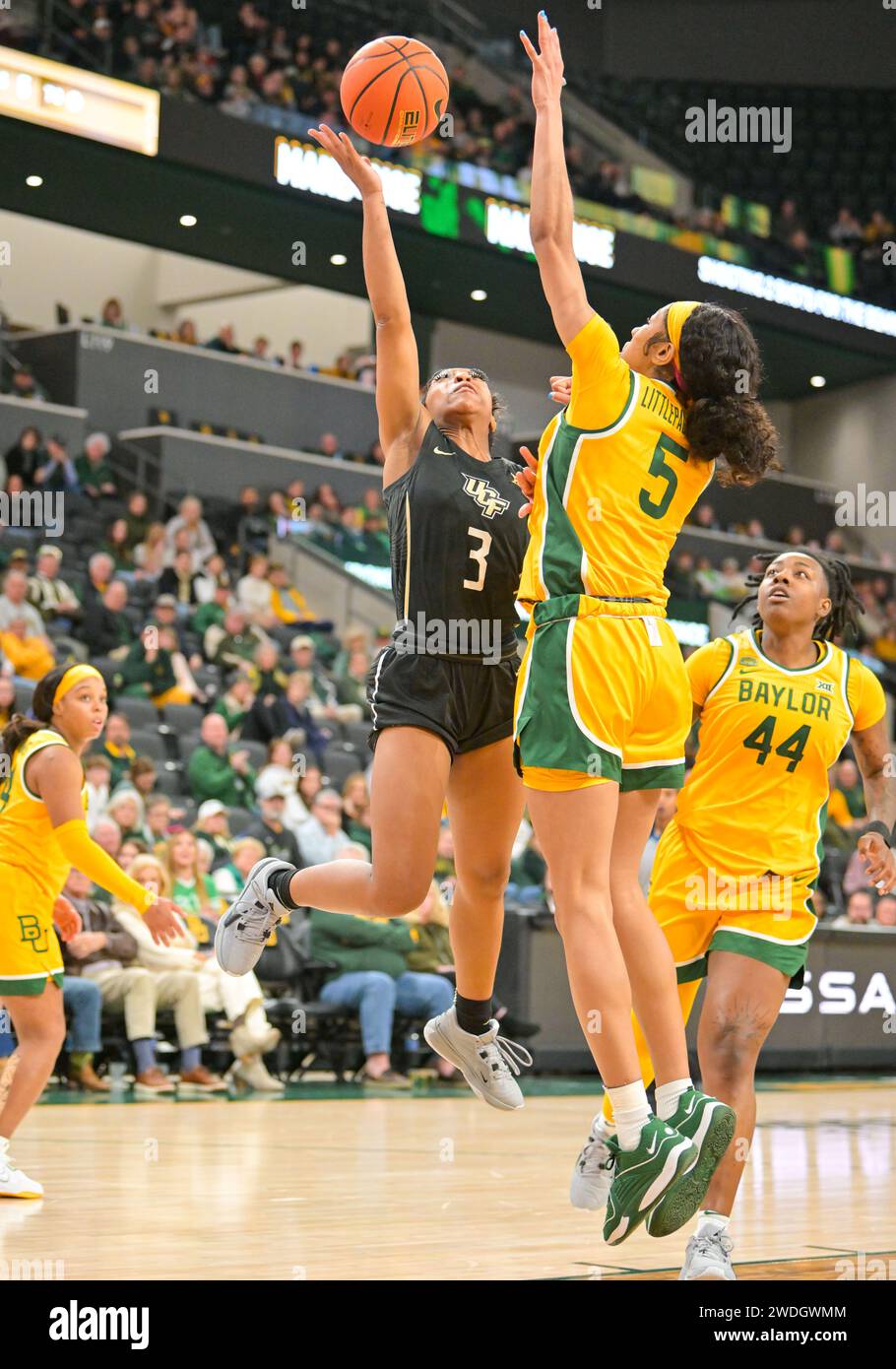 Waco, Texas, USA. 20th Jan, 2024. UCF Knights guard Kaitlin Peterson (3 ...