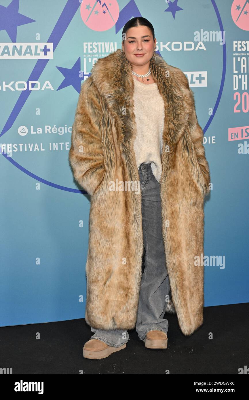 Alpe d Huez, France. 20 January, 2024. Anna RVR attending the Closing ...