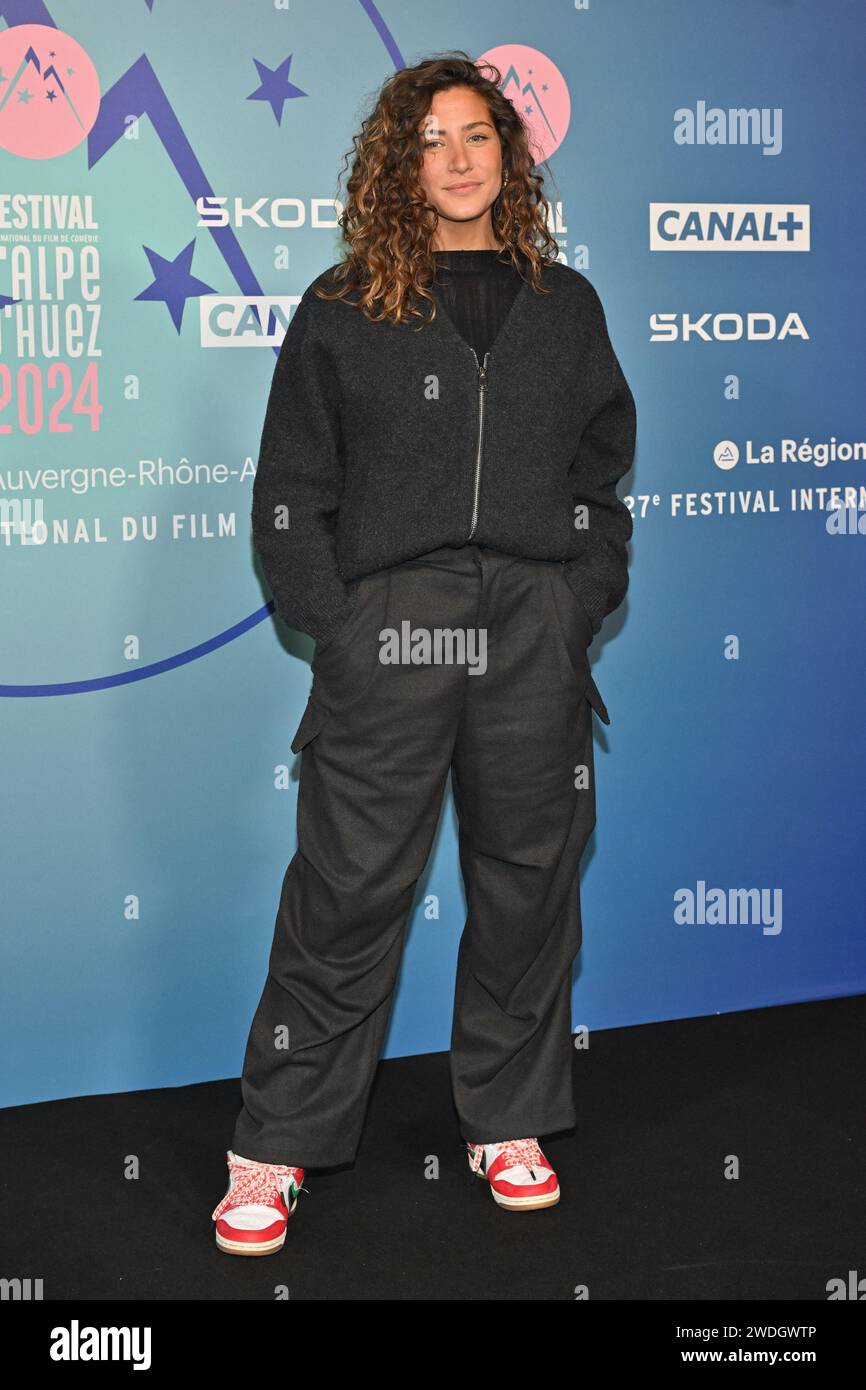 Alpe d Huez, France. 20 January, 2024. Manon Azem attending the Closing ...