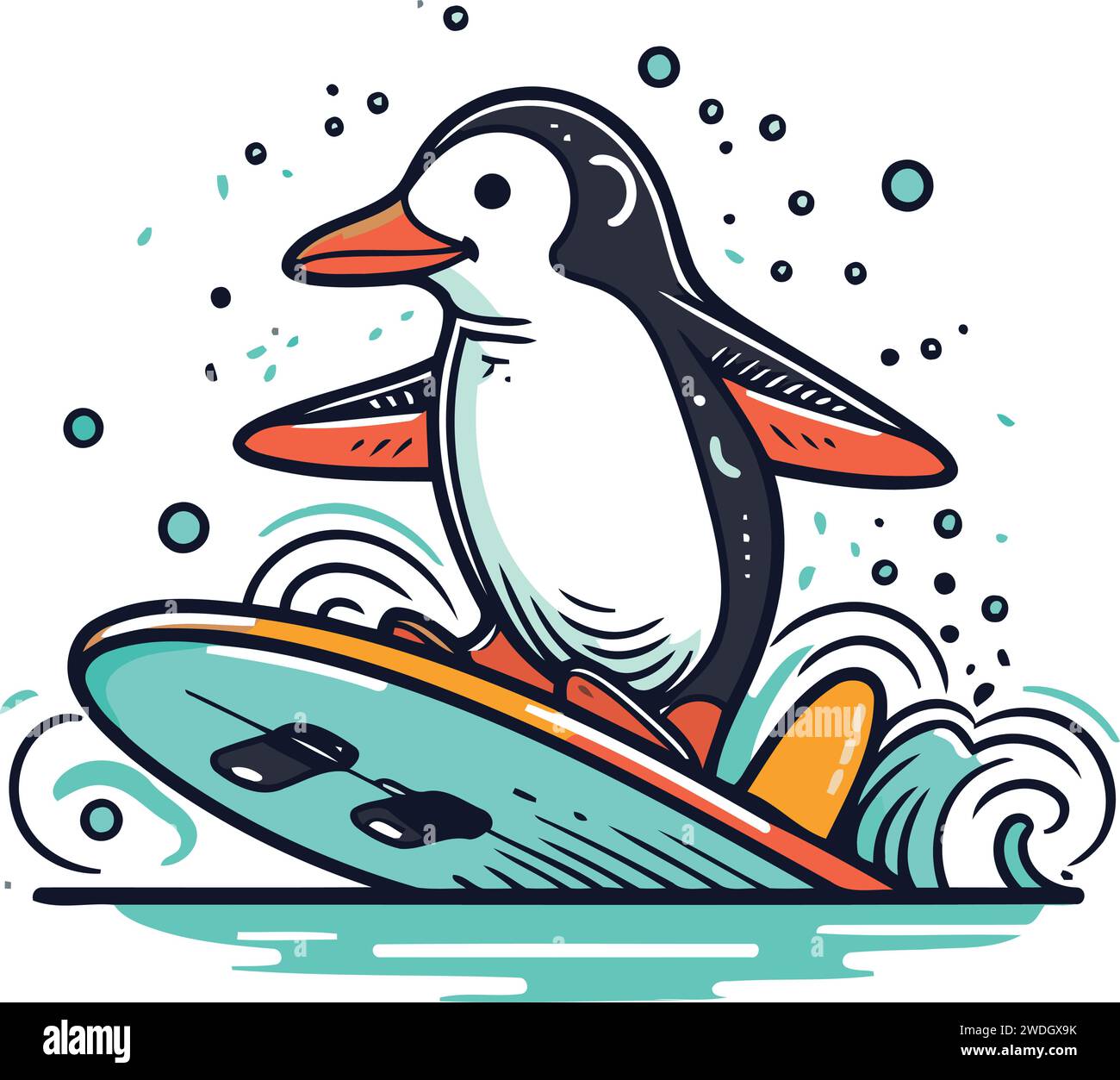 Surfing animal Stock Vector Images - Alamy