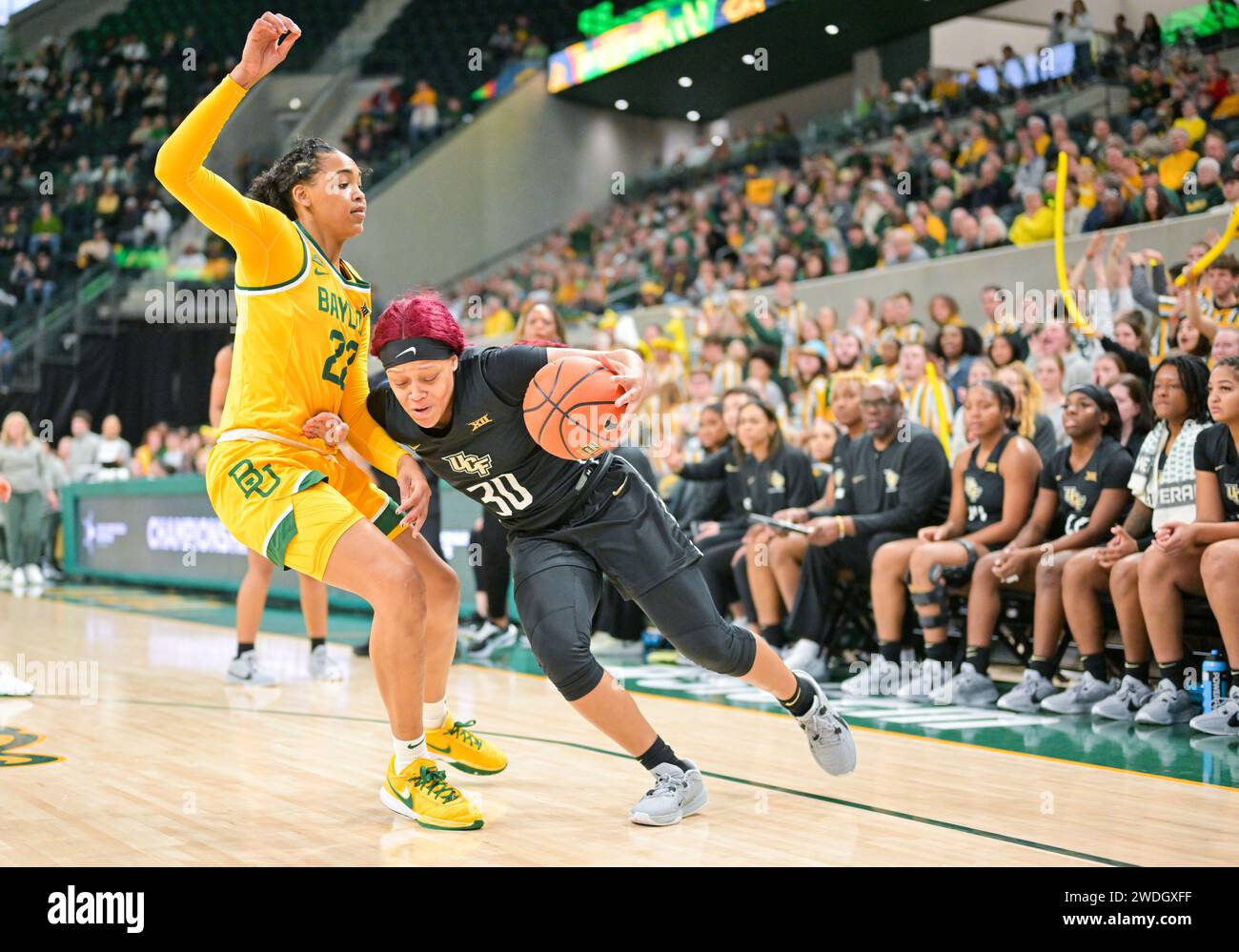 Waco, USA. 20th Jan, 2024. January 20 2024: UCF Knights guard Morgan ...