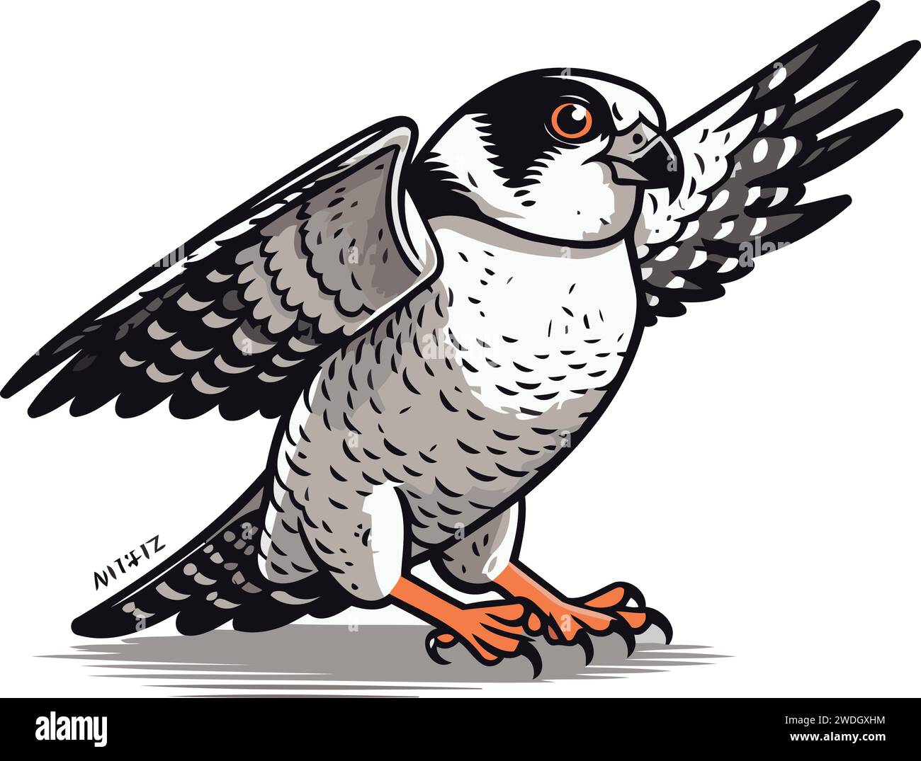 Peregrine falcon icon vector vectors Cut Out Stock Images & Pictures ...