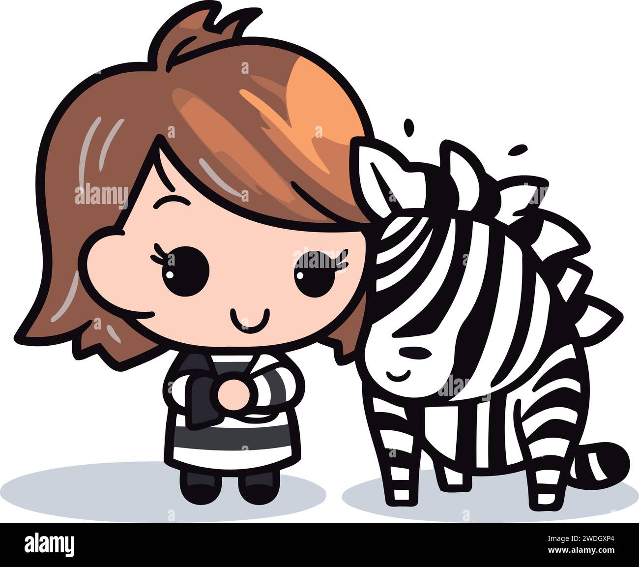 Zebra vector vectors girl hi-res stock photography and images - Alamy