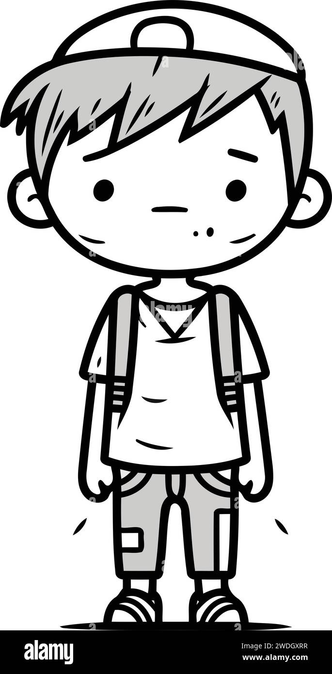 Boy wearing a cap Stock Vector Images - Alamy